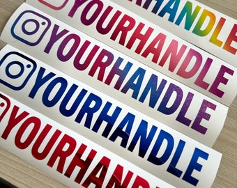 Custom Instagram Name Vinyl Decal Personalized IG Username Sticker ...
