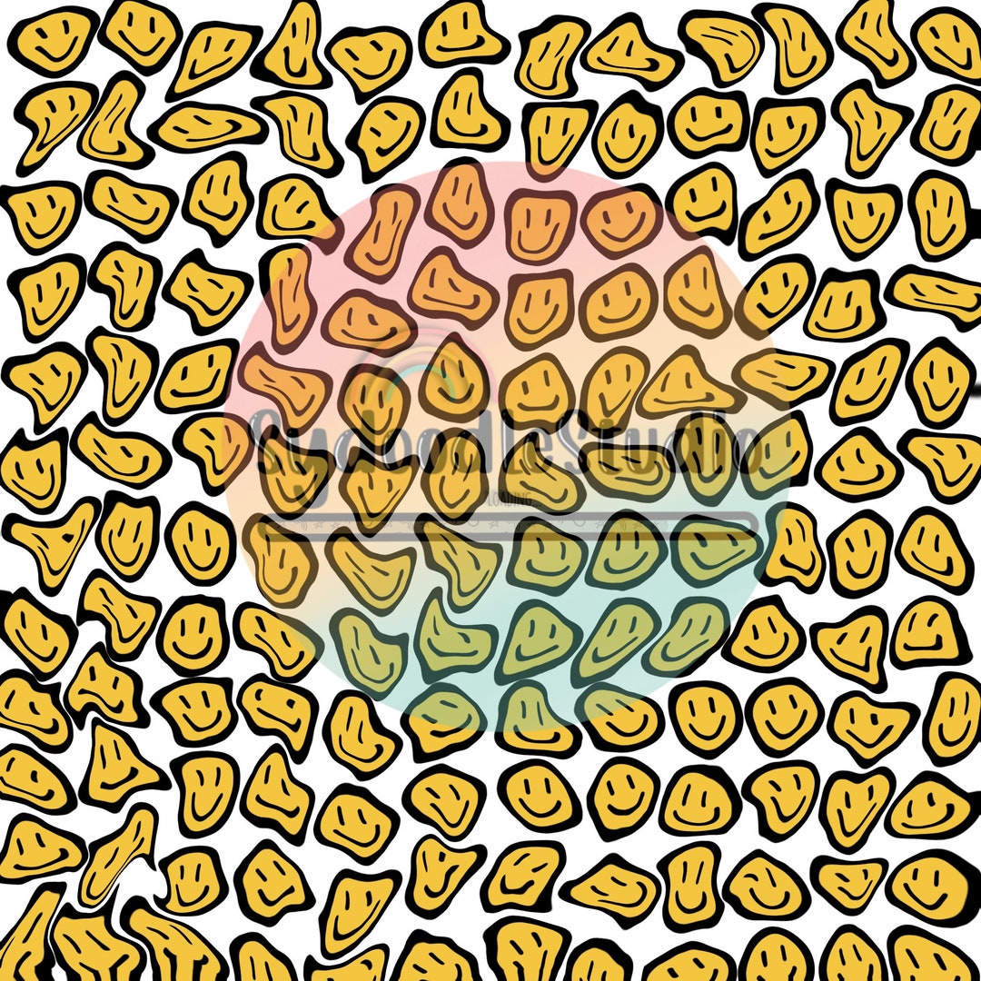 Warped Smiley Face color - Etsy
