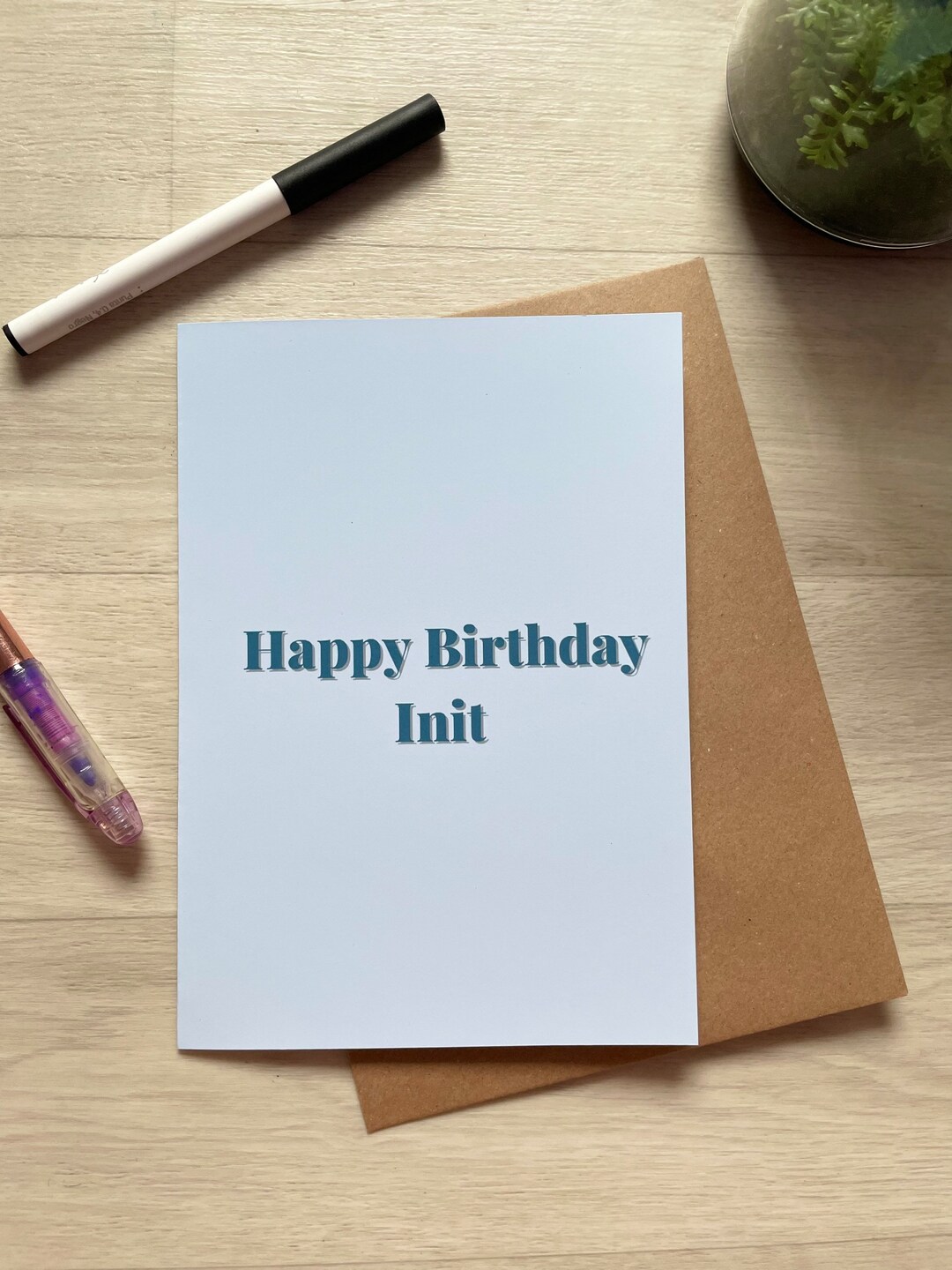 Happy Birthday Init Greeting Card - Etsy