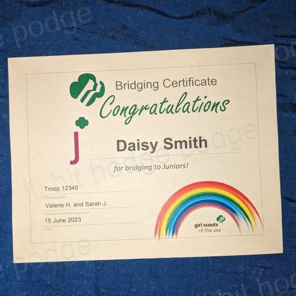 Junior Bridging Certificate - Etsy