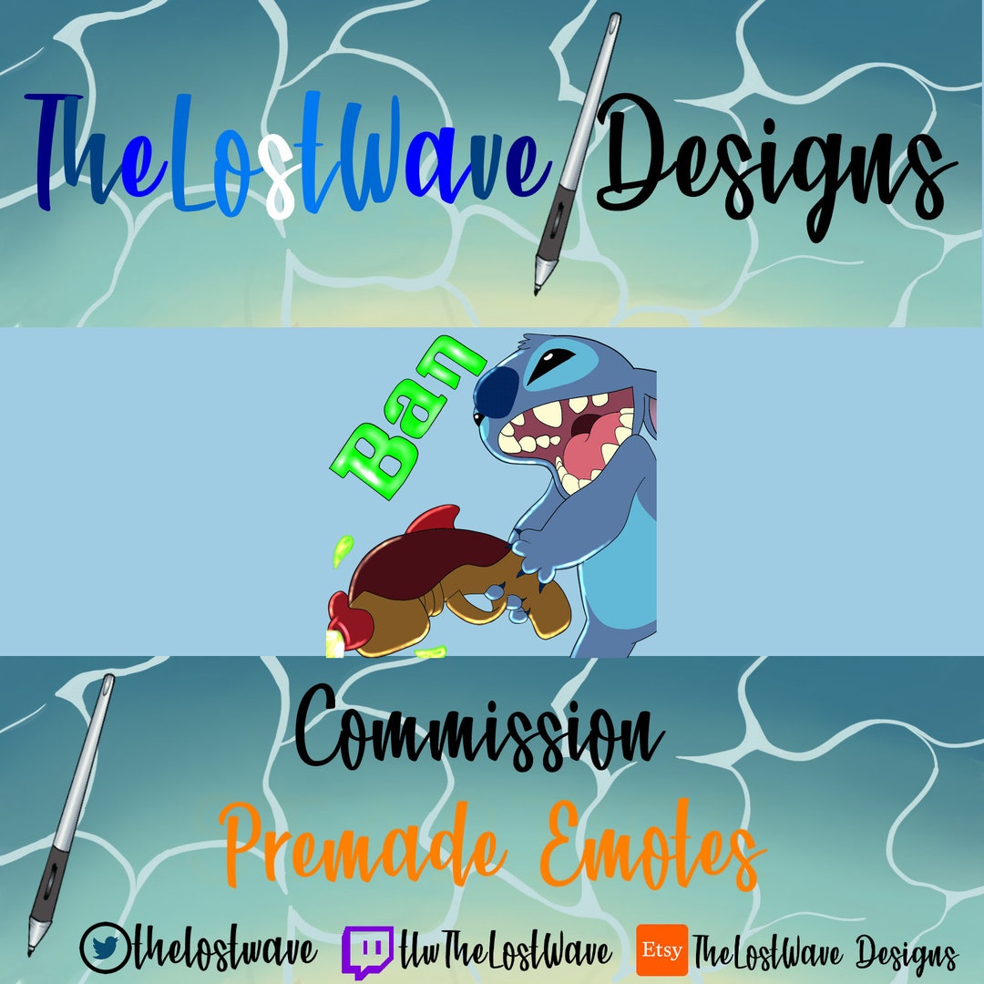 Premade Twitch / Discord / Youtube Stitch Emote Ban Blaster - Etsy