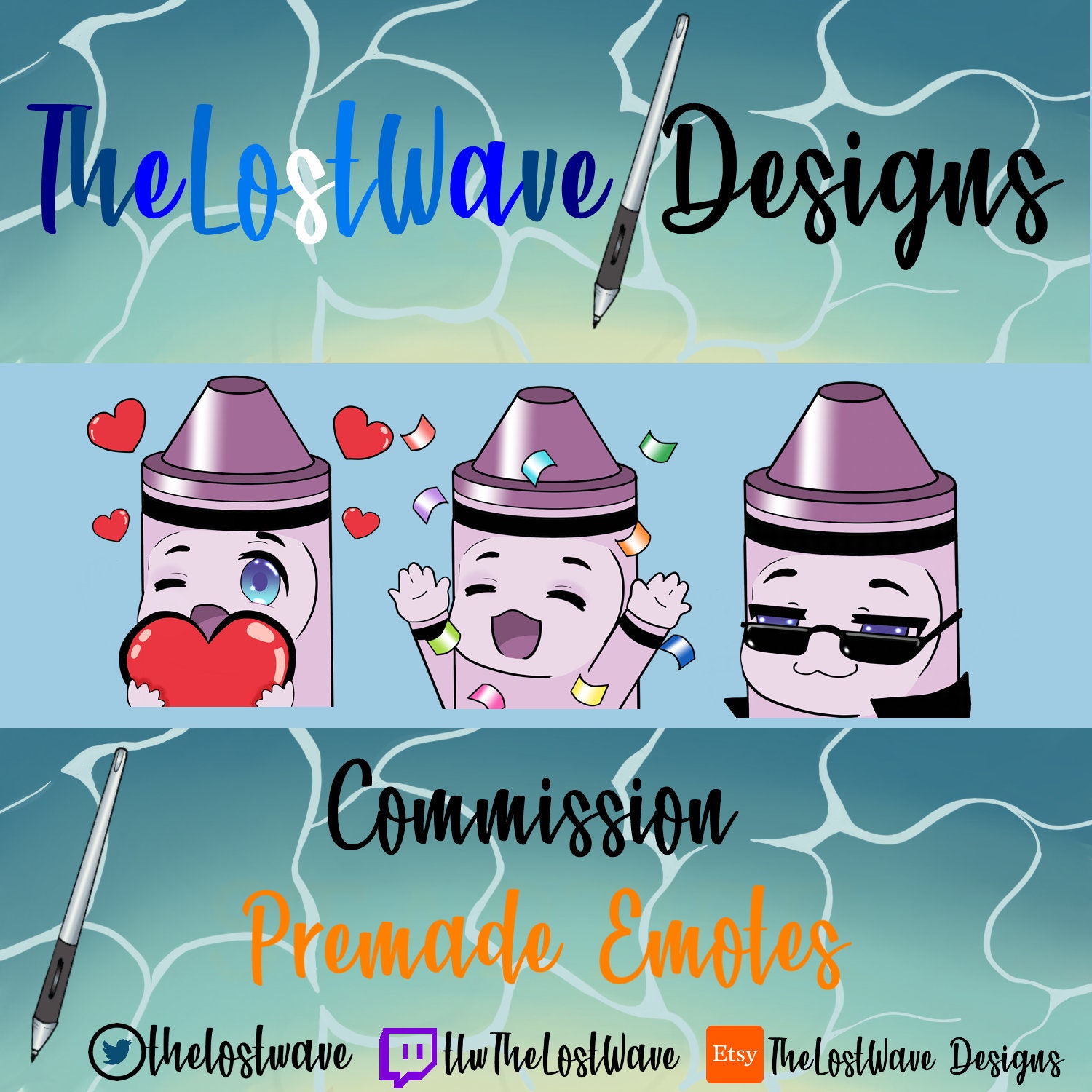 Premade Purple Crayon Emotes for Twitch / Youtube / Discord - Etsy