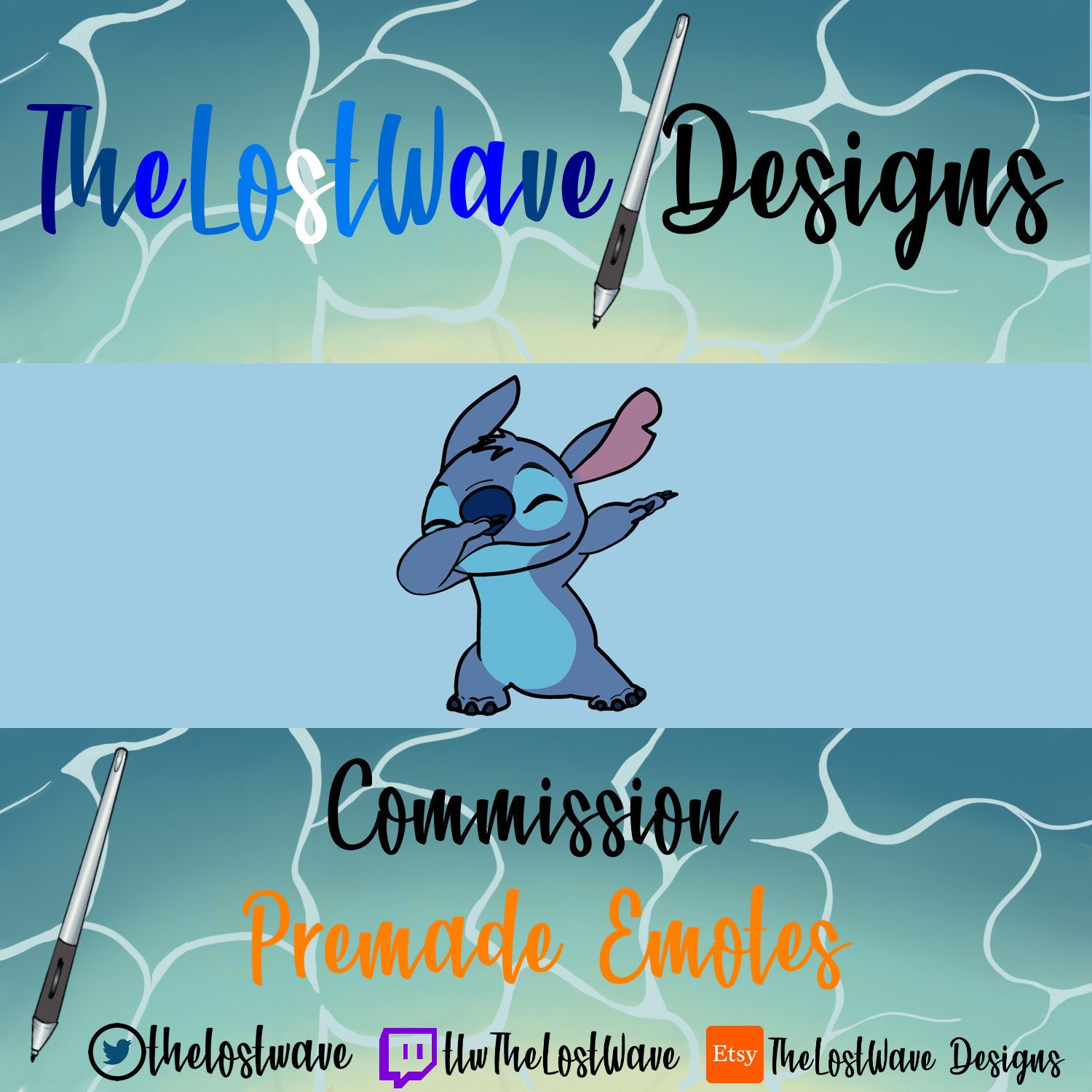 Premade Twitch / Discord / Youtube Stitch Dab Emote - Etsy