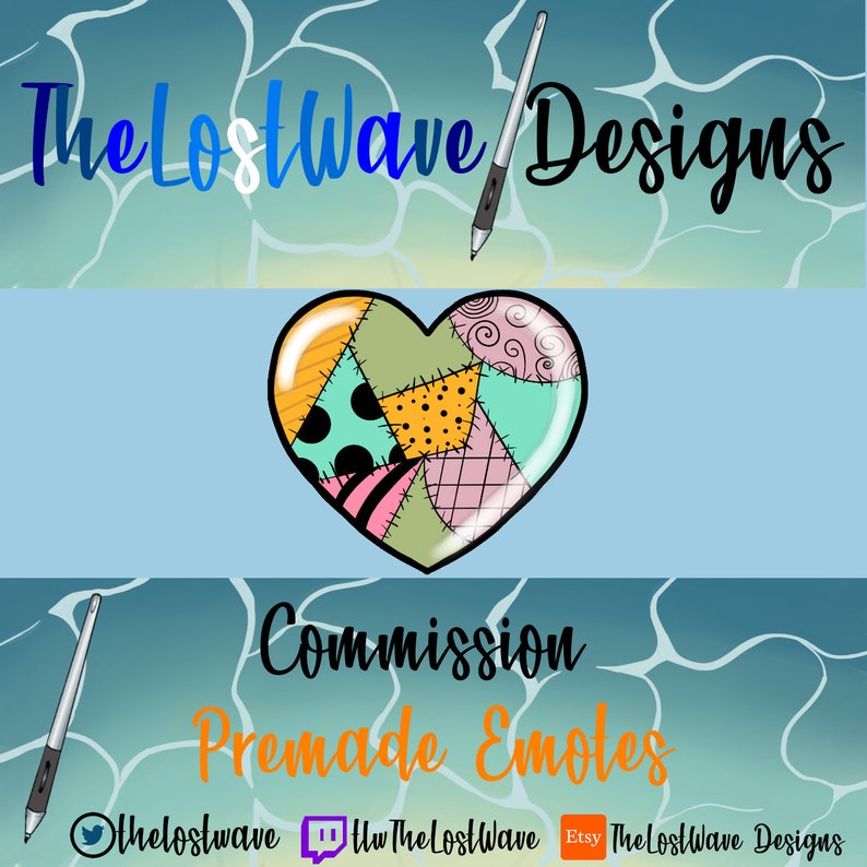 Premade Nightmare Before Christmas Emote Sally Heart Twitch / Discord ...