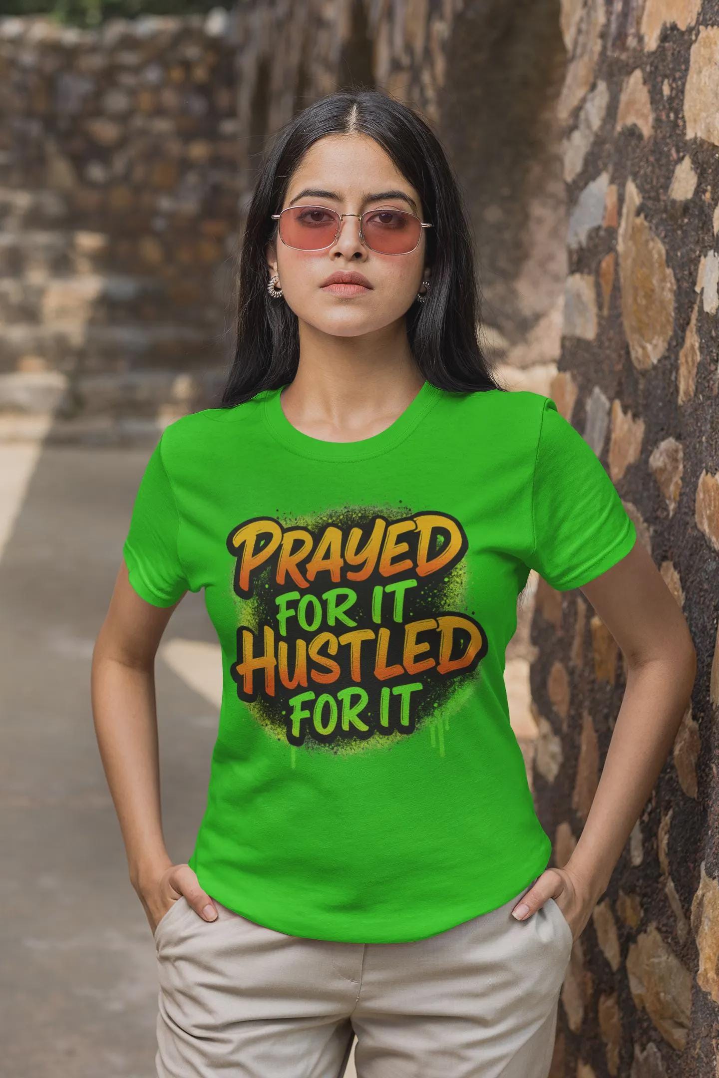Prayed for It Hustled for It | Urban Hustle DTF Transfer | Streetwear ...