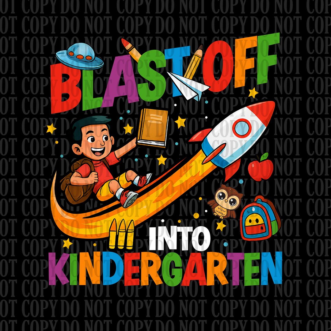 Blast off Kindergarten PNG: Rocket Spaceship Design (digital Download ...