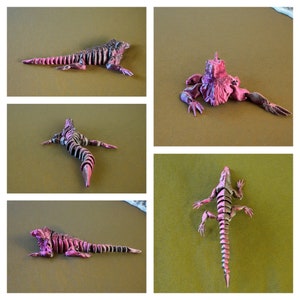 3D Printed Articulated/flexible Iguana, Fidget/sensory Toy, Lizard ...