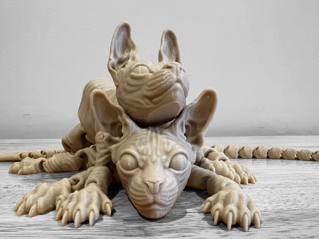 3D Printed Articulated Flexi Sphinx Cat Cat Fidget Toy Flexi - Etsy