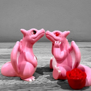 3d Printed Valentine’s Day Rose Charizard, for Her, for Him, for Gift ...