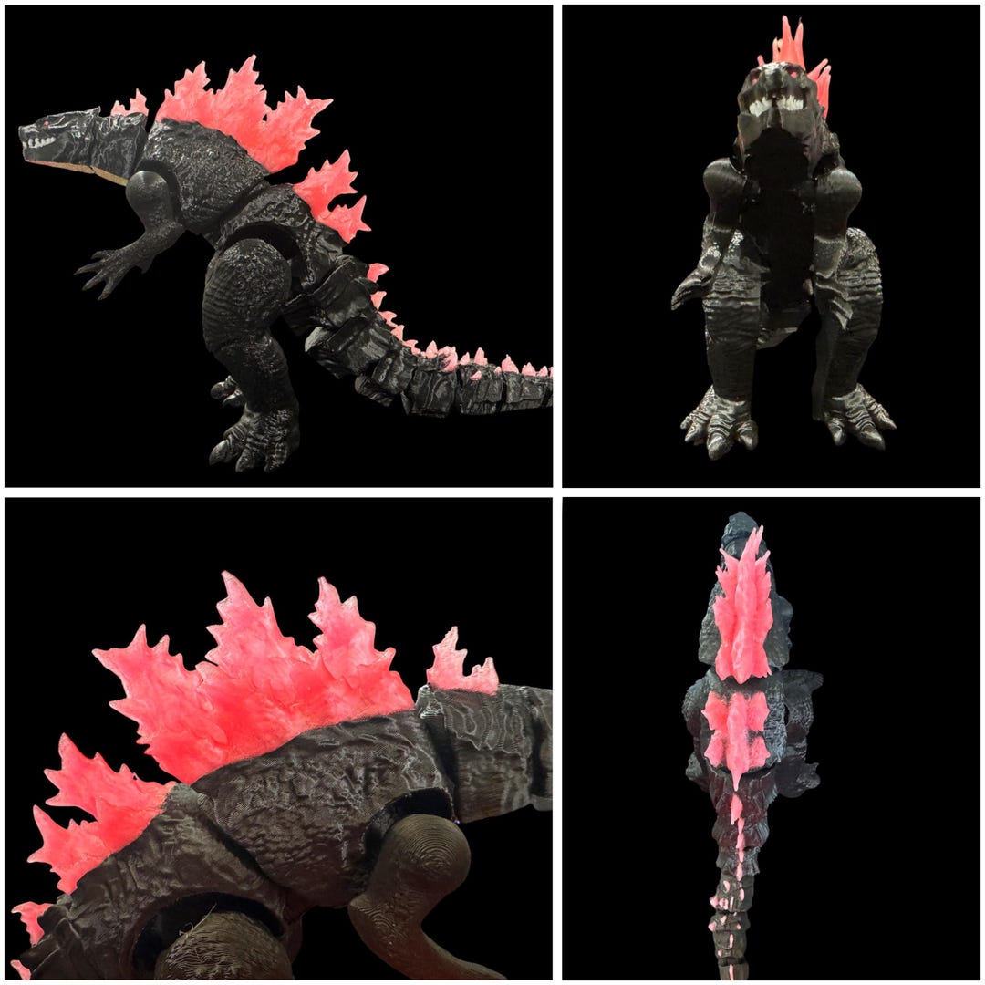 Godzilla Articulating Figure 3D Printed Kaiju Monster Mecha Godzilla ...