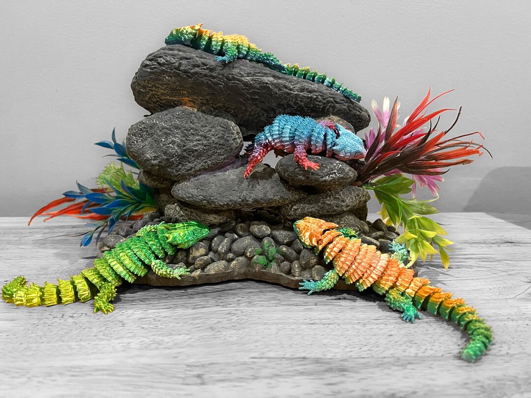 3D Printed Realistic Articulated/flexible Armadillo Lizard, Fidget ...