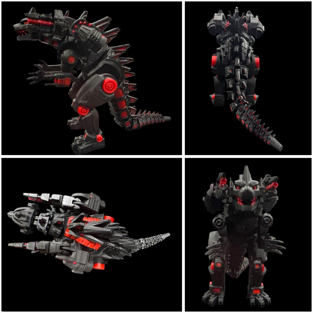 3D Printed Articulating Mecha Godzilla,kaiju Monster,gift for Birthday ...