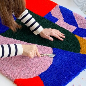 Toucan Colorful Hand Tufted Rug Minimalist Handcraft Home - Etsy