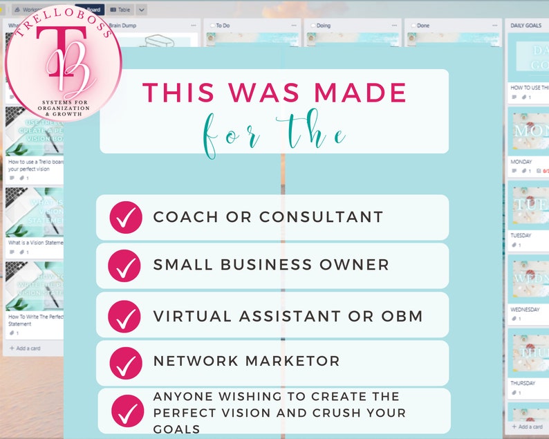 Vision Board Create the Ultimate Vision Board Using Trello - Etsy