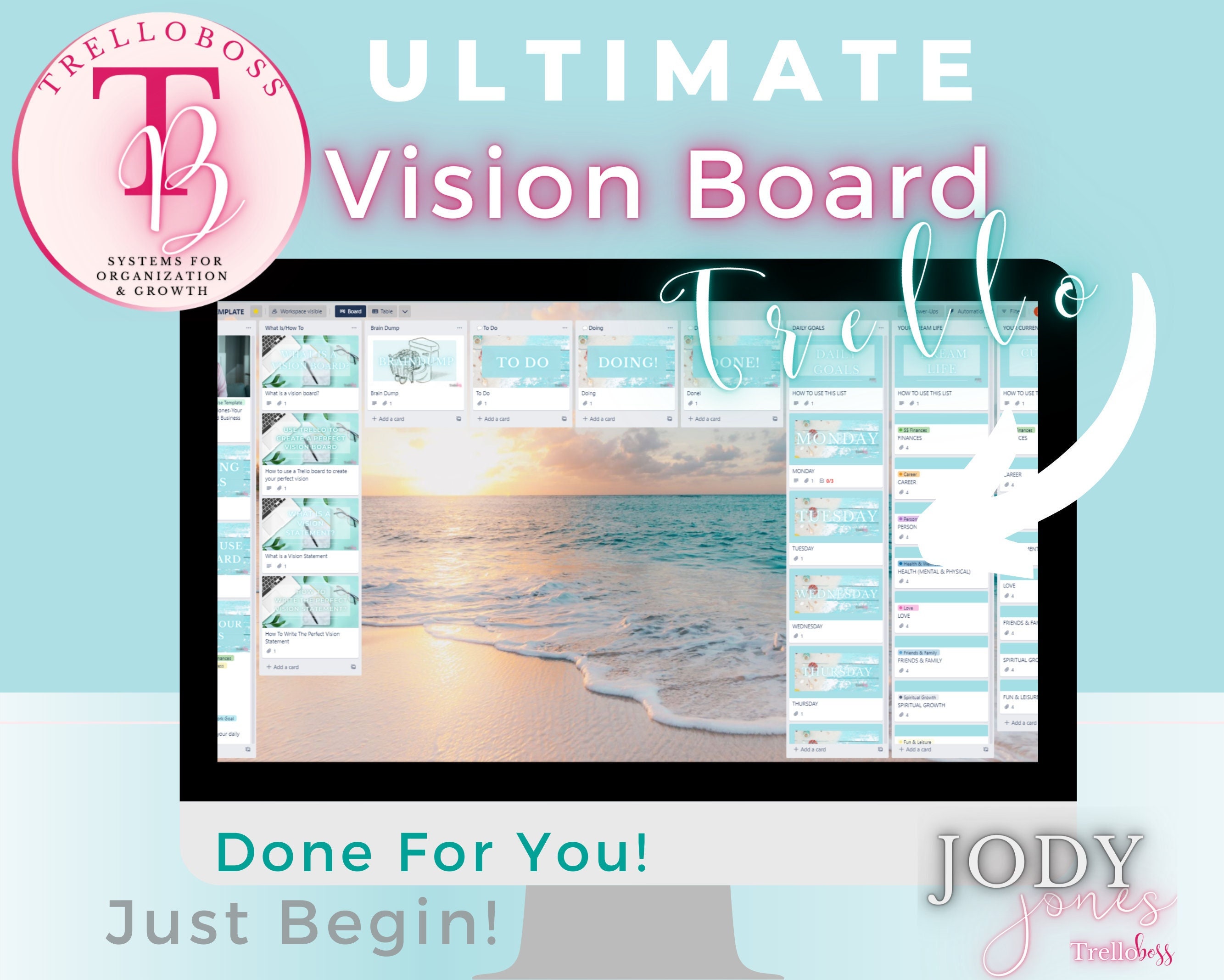 Vision Board Create the Ultimate Vision Board Using Trello - Etsy