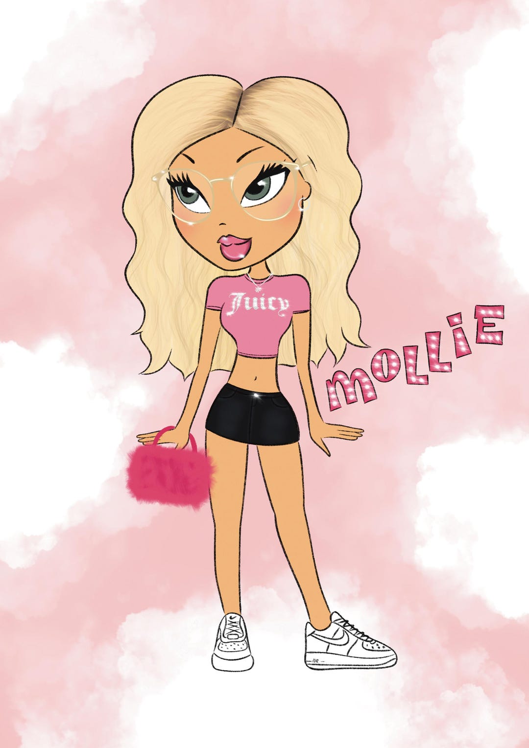Personalized Bratz Doll Portrait, Custom A4 Print (digital Download) - Etsy