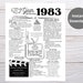 1983 PRINTABLE Year/ Year You Were Born/ Remember the Year When/ Last ...