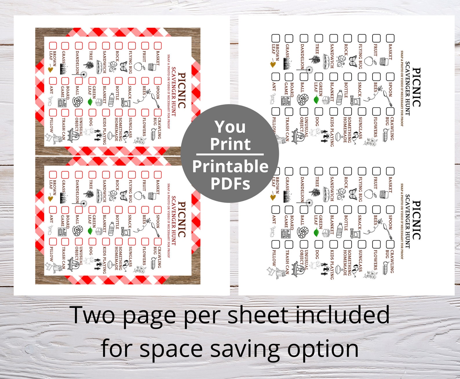 Picnic Scavenger Hunt | Printable | Outdoor Scavenger Hunt Camping ...