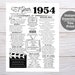 1954 PRINTABLE Year You Were Born/ Remember the Year When/ Last Minute ...