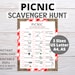 Picnic Scavenger Hunt | Printable | Outdoor Scavenger Hunt Camping ...