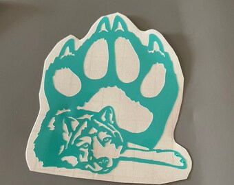 Gray Wolf Decal | Etsy