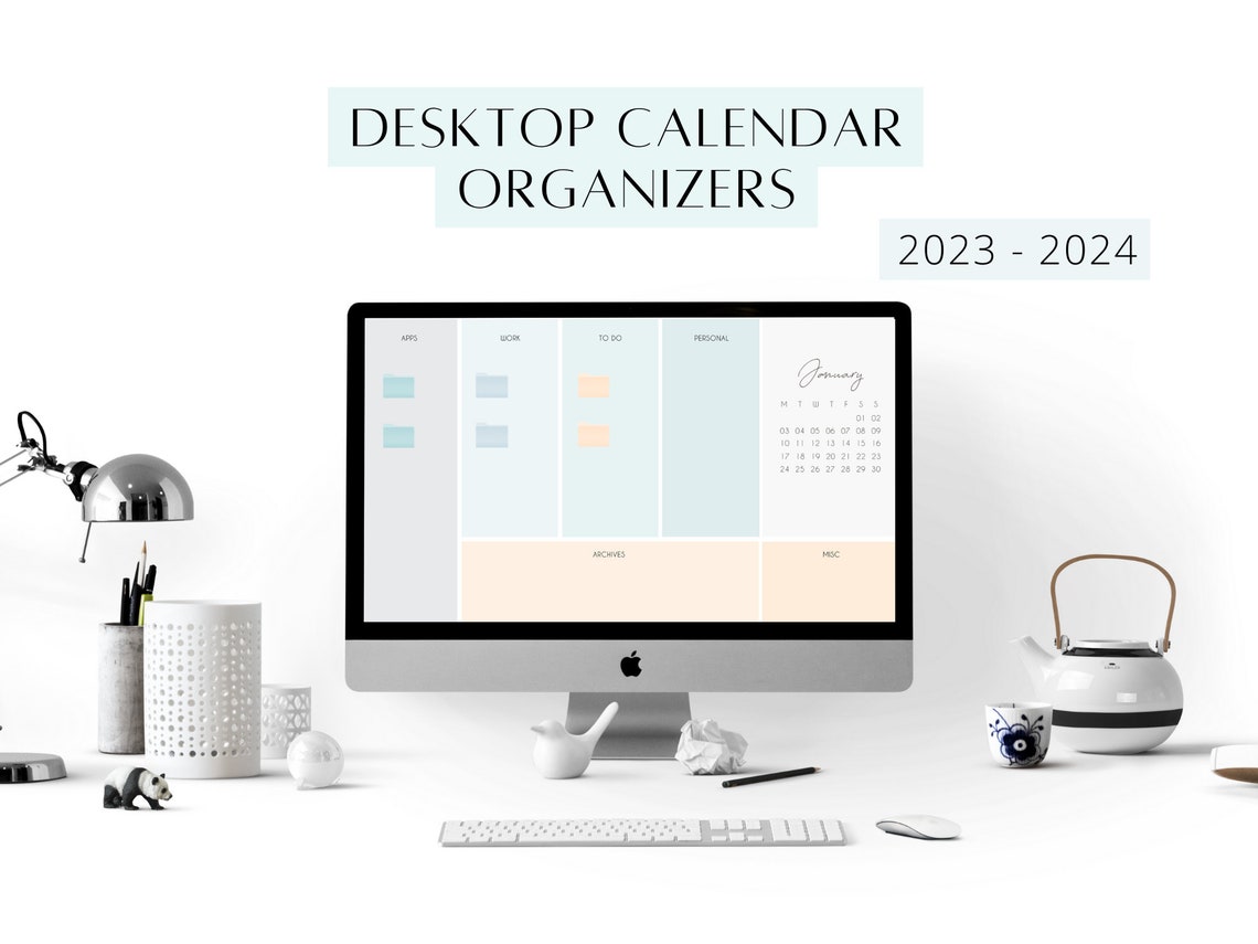 Desktop Organizer Wallpaper 2023 2024 Calendar Minimalist Desktop ...