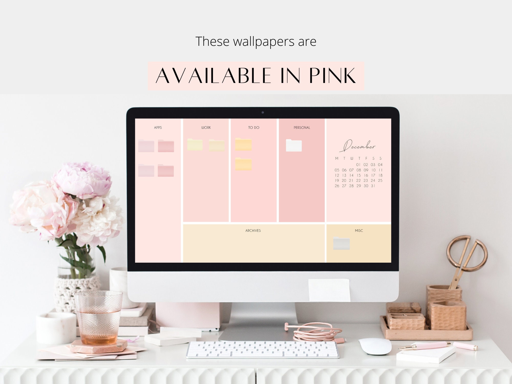 Desktop Organizer Wallpaper 2023 2024 Calendar Minimalist Desktop ...