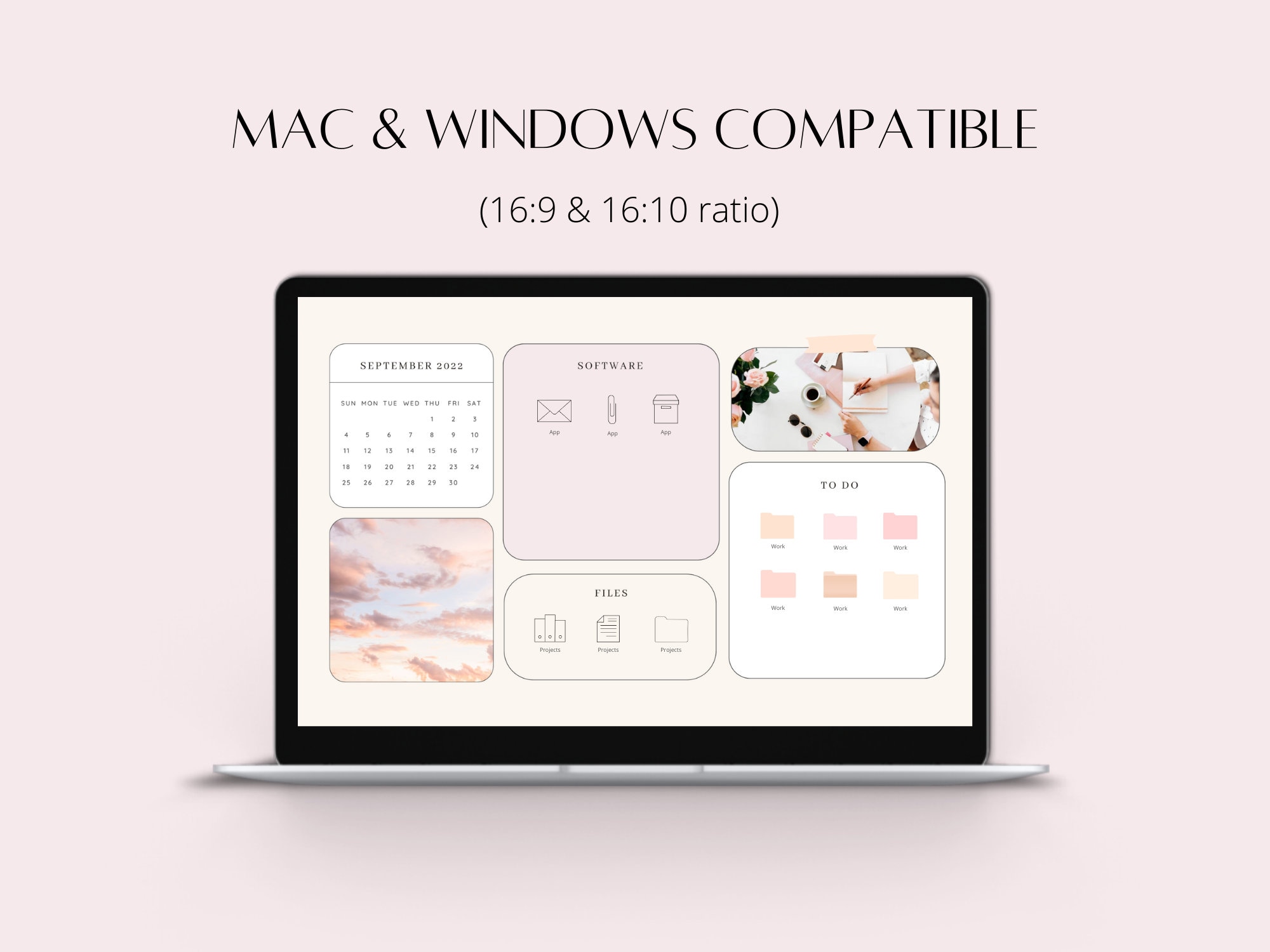 Desktop Wallpaper Organizer Editable Calendar 2023 & 2024 - Etsy UK