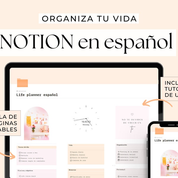 Notion en español - Etsy España