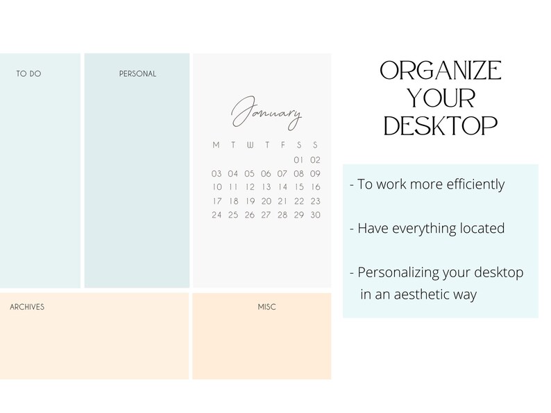 Desktop Organizer Wallpaper 2023 2024 Calendar Minimalist Desktop ...