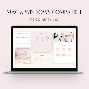 Desktop Wallpaper Organizer Editable Calendar 2024 & 2025 Folder Icons ...