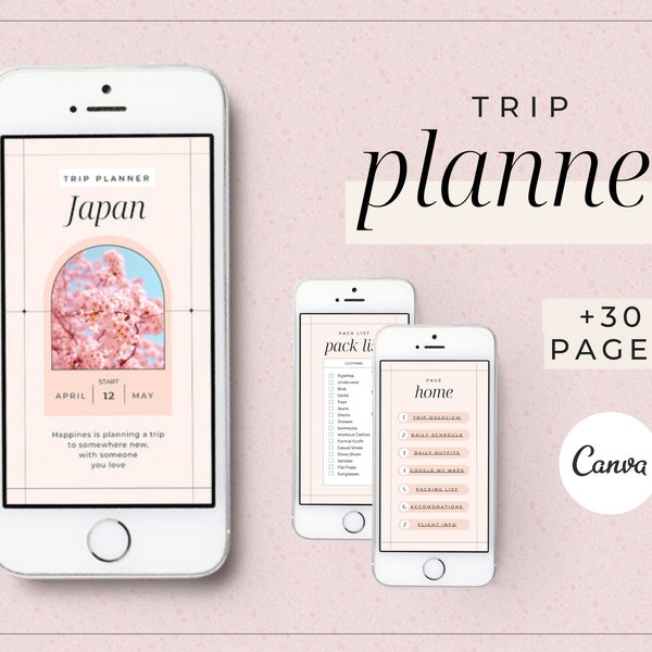 Check List Travel Itinerary - Etsy