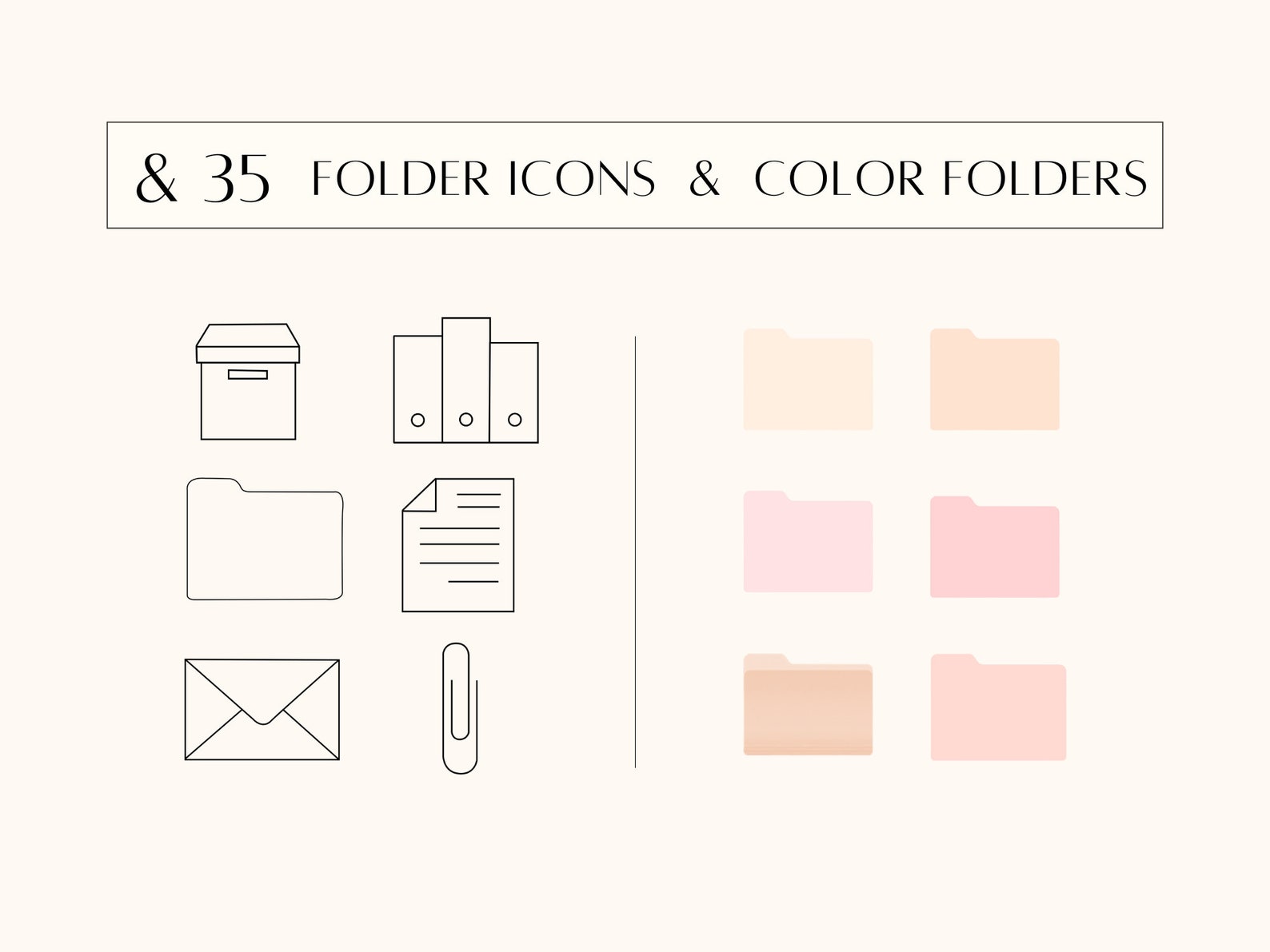 Aesthetic Desktop Organizer Wallpaper Neutral Desktop Folder Icons ...
