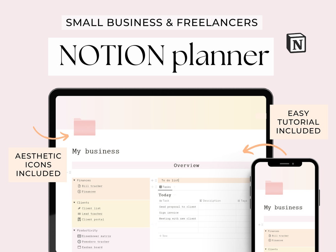 Notion Template Business. Freelancer Notion Template. Notion Dashboard ...