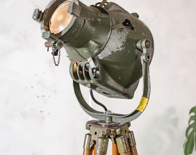 1960s Theatre Spotlight Wooden Standard Floor Lamp by Strand Electric ...