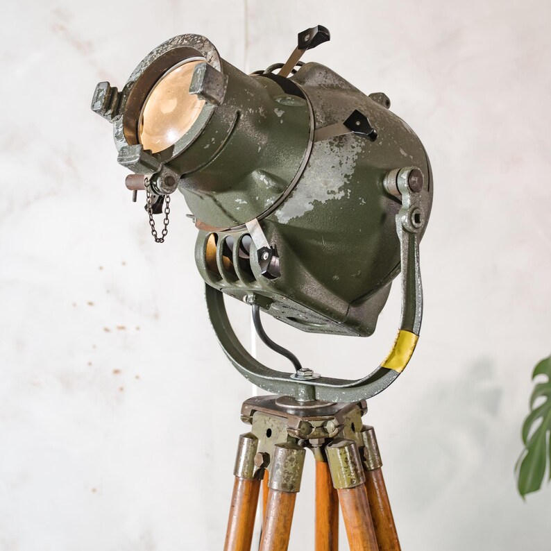 1960s Theatre Spotlight Wooden Standard Floor Lamp by Strand Electric ...