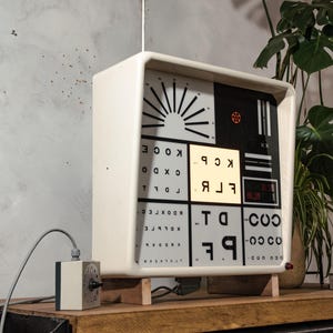 Vintage Optician Light Box Wall Lamp, 1960s Eye Exam Test Light, Made ...