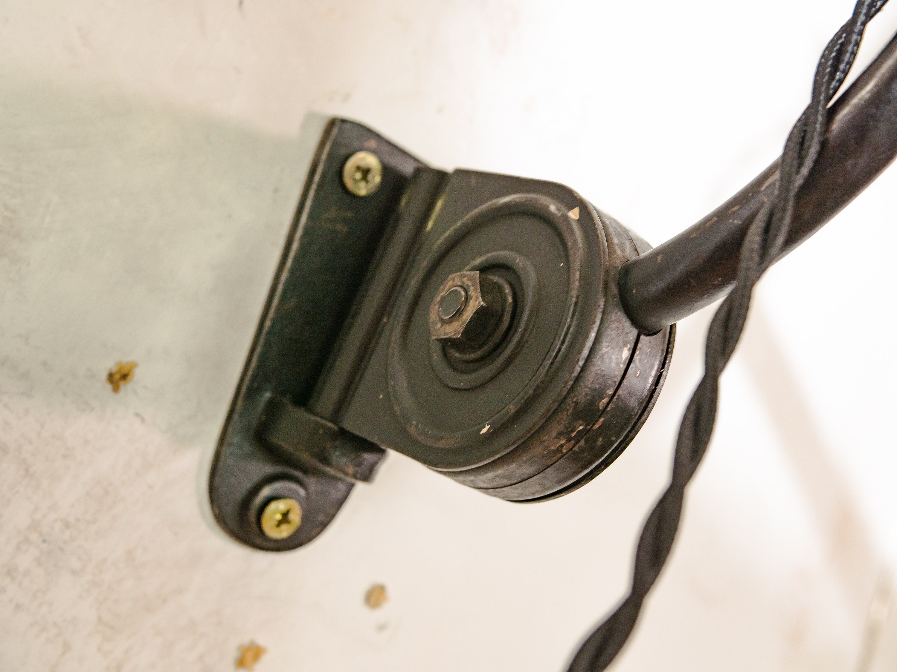 Scissor Lamp Hala 1930s, Black Workshop Lamp, Rare Wall Mounted ...
