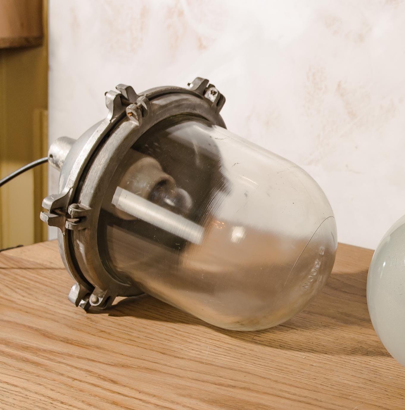 Large Mining Lamp, Bunker Lighting, Polished EOW Hanging Lamp Made of ...