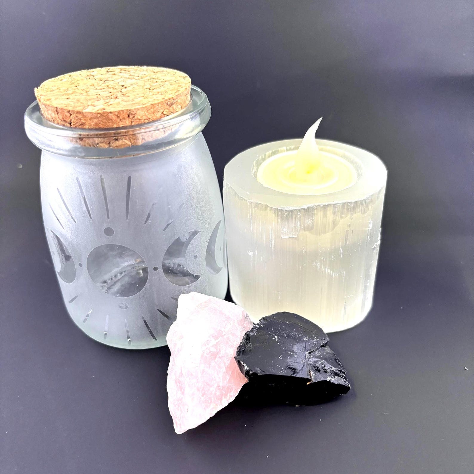Moon Jar Gift Set | Moon Water Jar | Moon Phase With Cork | Moon ...