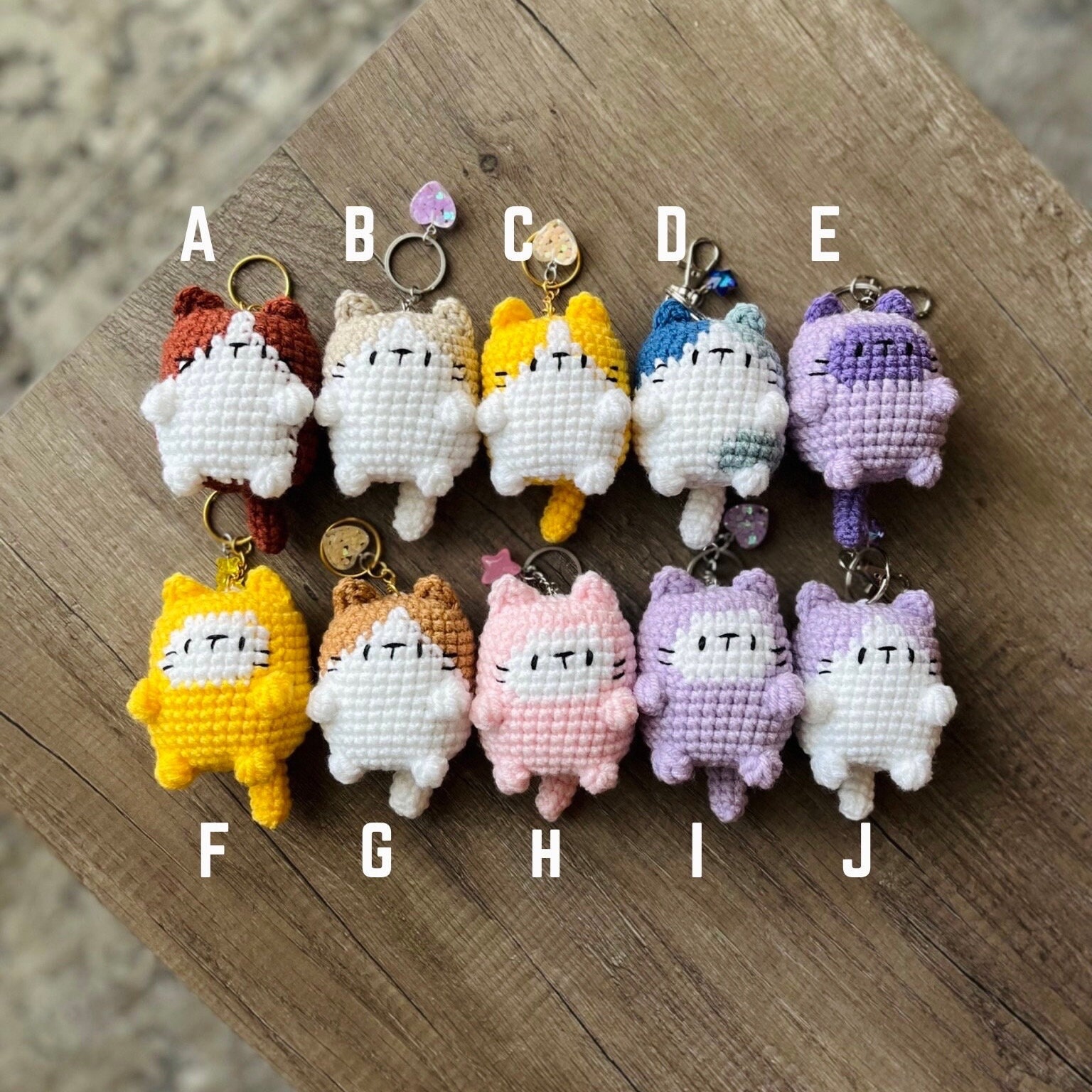 Crochet Cat Keychain Amigurumi Cute Keychain Cat Accessory - Etsy