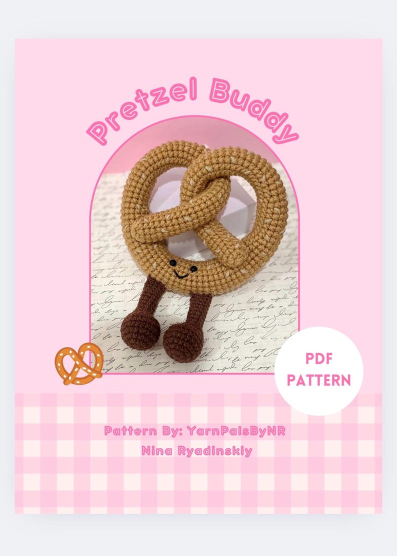 Pretzel Crochet Pattern, Jellycat Inspired Crochet Pattern, Crochet ...