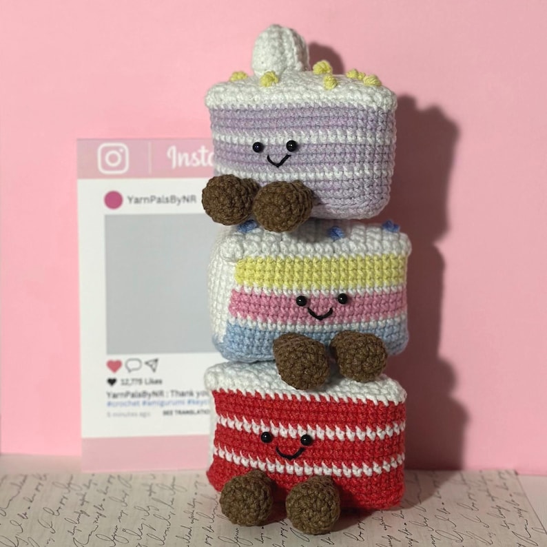 Cake Crochet Pattern, Cake Slice Amigurumi, Dessert Crochet Pattern ...