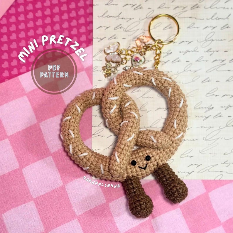 Mini Pretzel Jellycat Crochet Pattern, Pretzel Crochet Pattern, Plushie ...