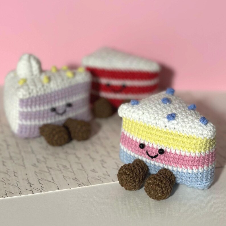Cake Crochet Pattern, Cake Slice Amigurumi, Dessert Crochet Pattern ...