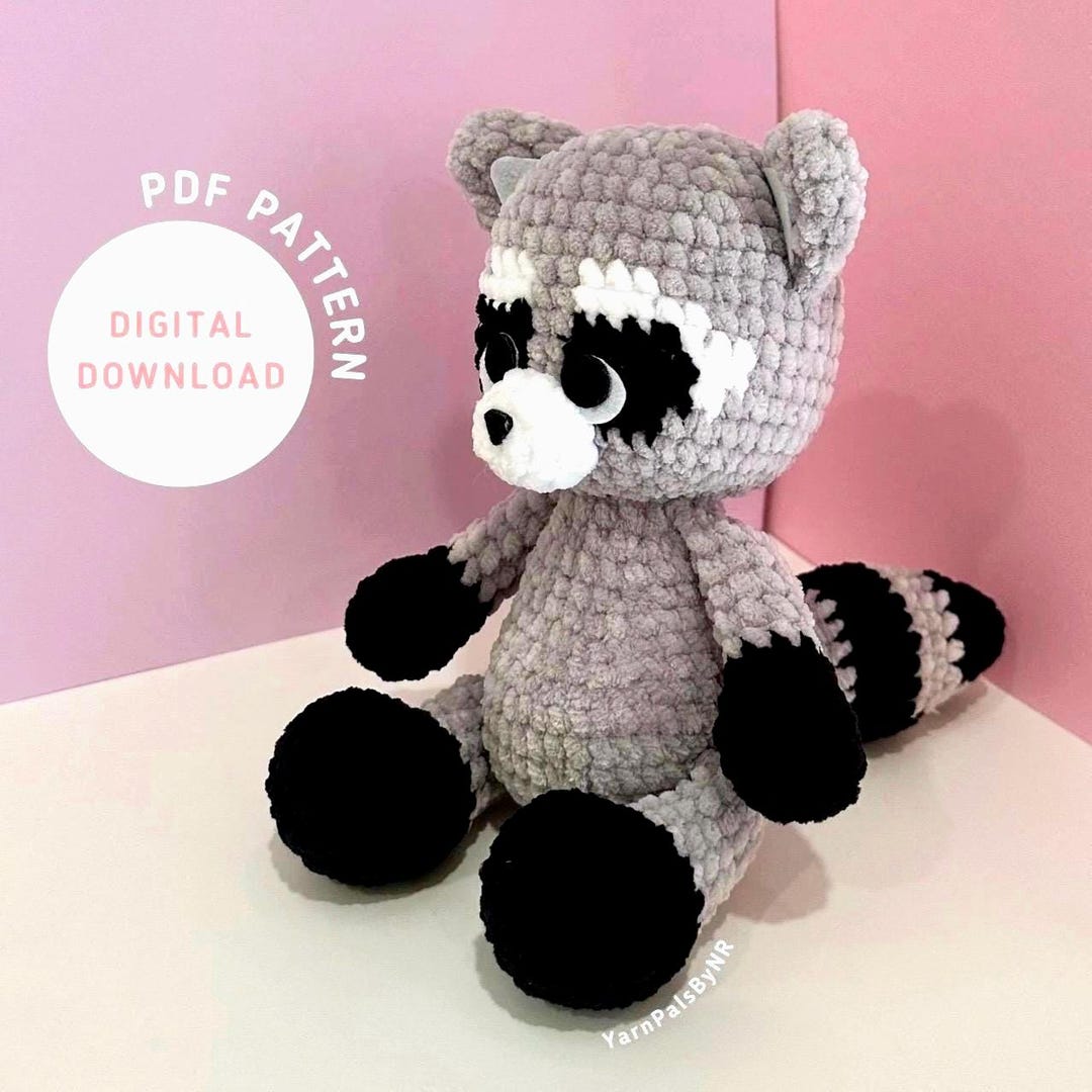Rocky Raccoon Crochet Pattern: Plush Amigurumi (PDF Pattern) - Etsy