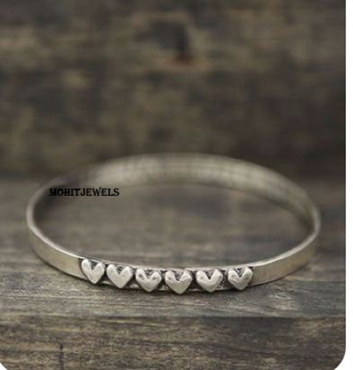 Heart Bangle 925 Silver Bangle Handmade Bangle Designer - Etsy