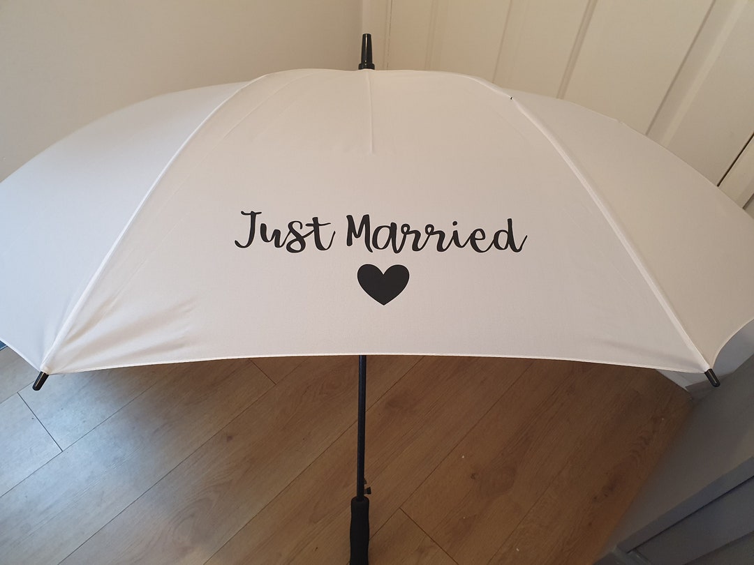 Just Married Umbrella, Wedding Umbrella, - Etsy