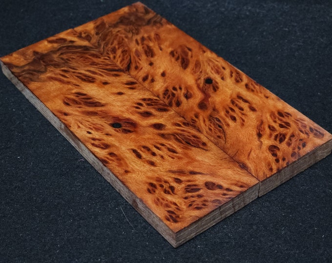 Stabilized Wood Knife Scales Premium Australian Yellowbox Burl Wood ...