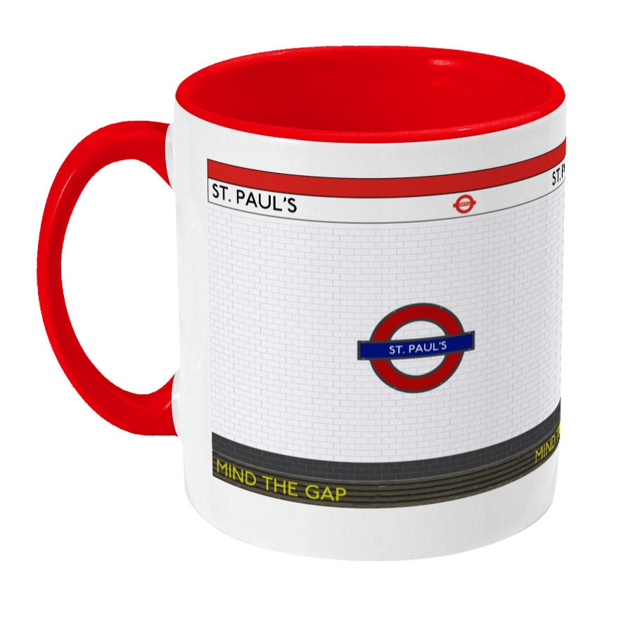 St. Pauls London Underground Tube Central Line Two Toned Mug - Etsy